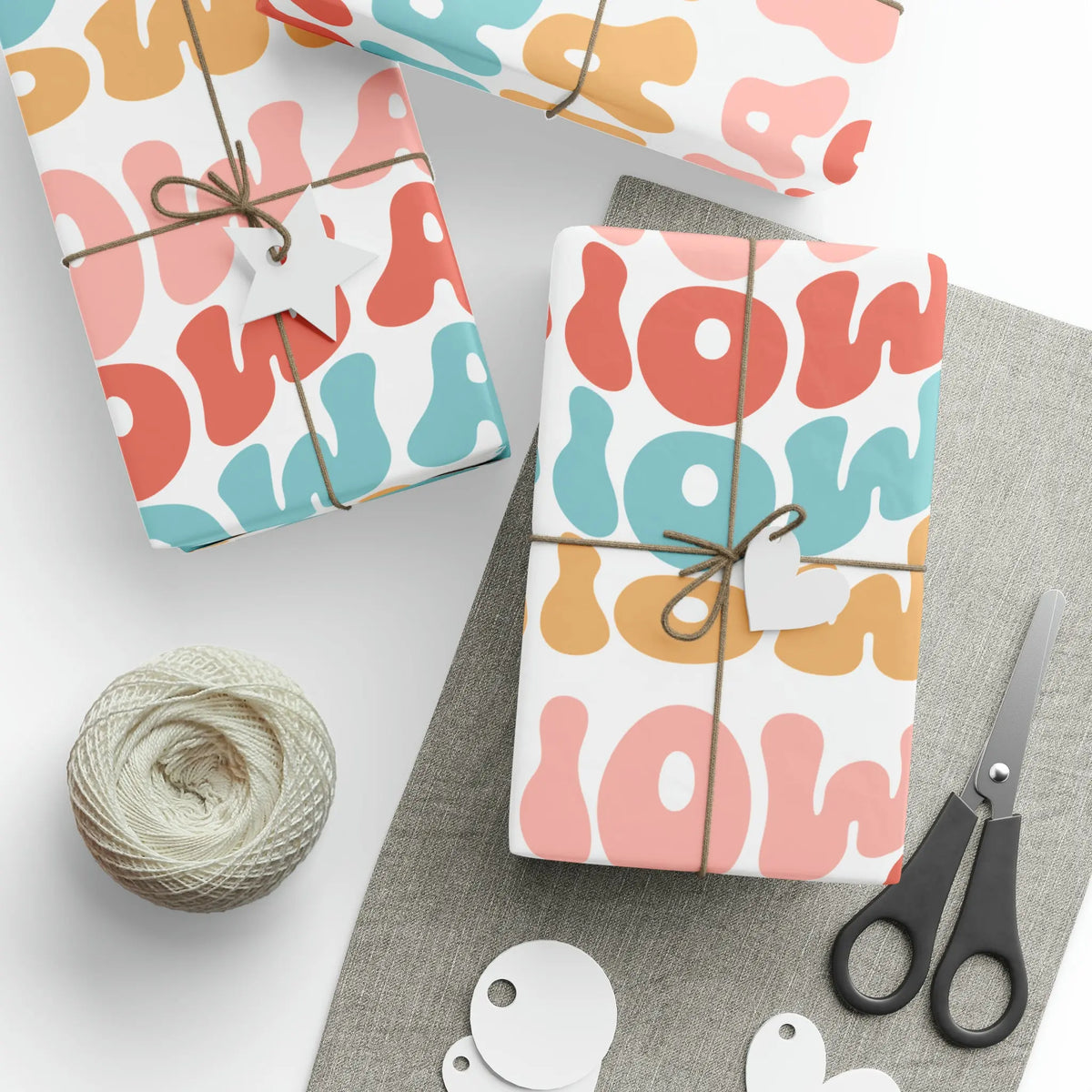 Retro Iowa Wrapping Paper - Iowa Apparel