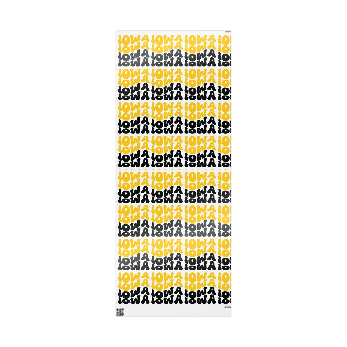 Black & Gold Retro Iowa Wrapping Paper - Iowa Apparel